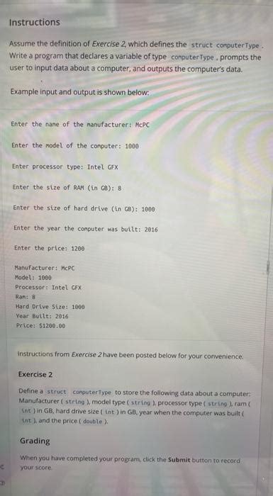 Solved Instructions Assume The Definition Of Exercise 2