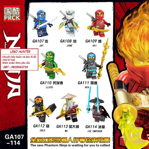 Lego Ninjago Minifigures Nhân Vật New Phantom Ninja Zay Kai Zane Lloyd