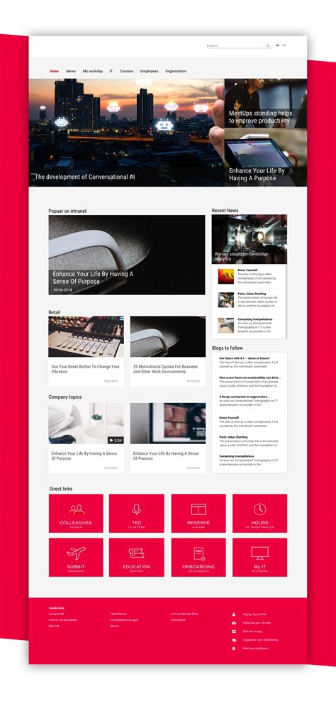 Intranet Design On Behance