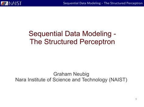Pdf Sequential Data Modeling The Structured Perceptron Dokumentips