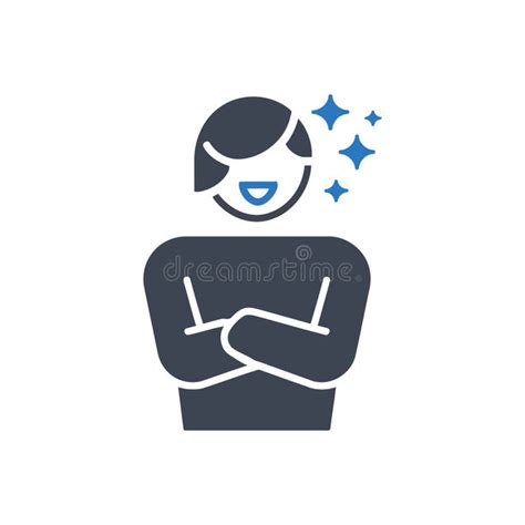 Self Assured Person Icon Stock Vector Illustration Of Proud 376290554