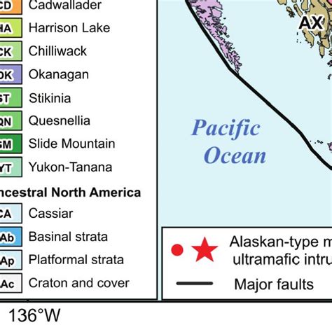 Terrane Map Of British Columbia And Southeastern Alaska After Colpron