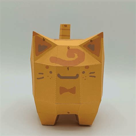 Maxwell The Cat Papercraft Kit Fubzo Papercraft