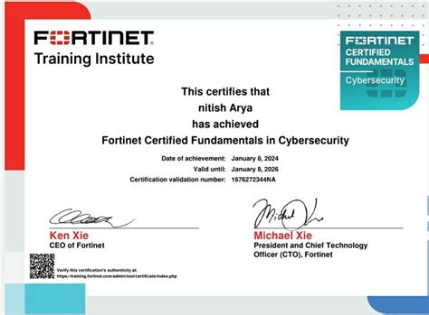 Nitish Arya On Linkedin Fortinet