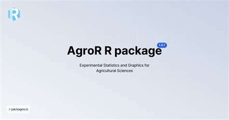 Agror R Package Documentation R Packages