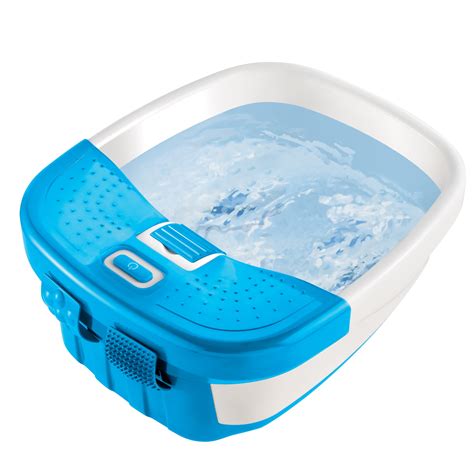 Homedics Bubble Bliss Deluxe Heated Foot Spa Bubble Foot Massager Blue