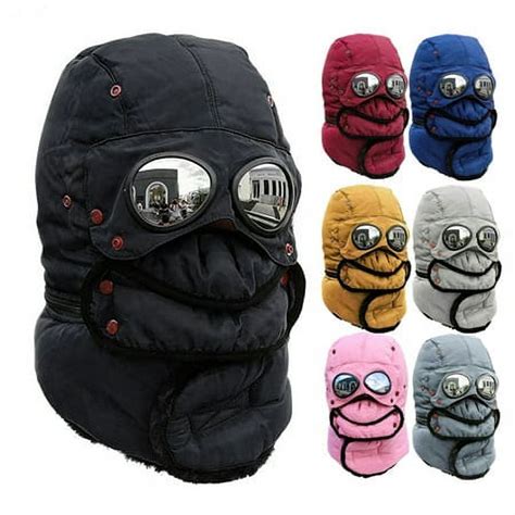 Hesheng Unisex Winter Thermal Pilot Hat Trapper Hats With Glasses