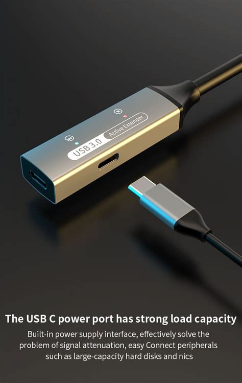 Cablu Prelungitor Usb Type C Activ Cu Alimentare T M M Ku Rep Al