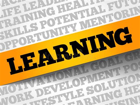 Learning Word Cloud Stock Illustration Illustration Of College 200436549