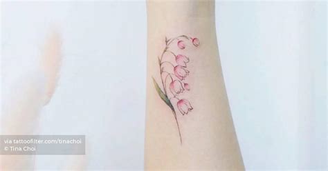 Lily Of The Valley Foot Tattoo
