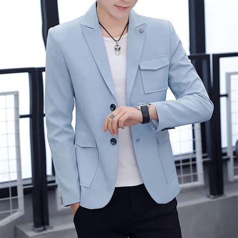 봄과 여름 공구 정장 재킷 남성 한국 캐주얼 멋진 원피스 정장 청소년 비즈니스 얇은 옷 Aliexpress