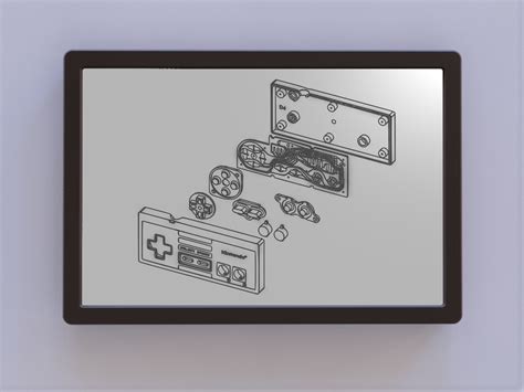 Nes Controller Exploded View Patent Art By Ken Mills Makerworld