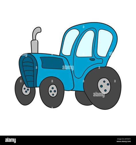 Icono Sencillo De Dibujos Animados Tractor De Dibujos Animados