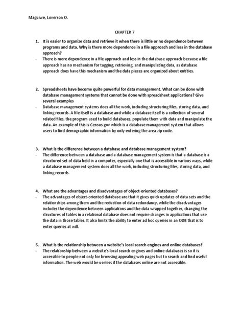Chapter 7 Pdf Databases Relational Database