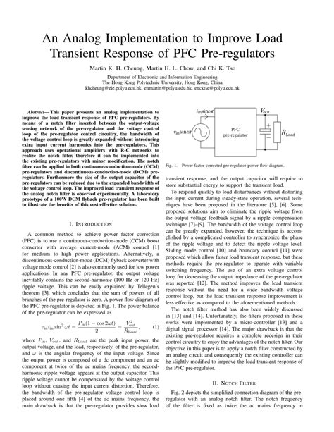 Pdf An Analog Implementation To Improve Load Transient Response Of