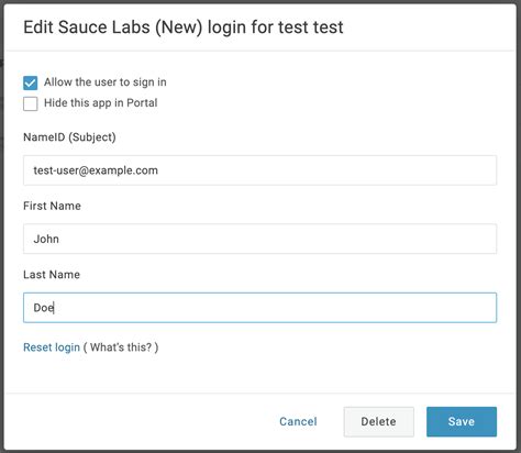 configuring sso in onelogin sauce labs documentation