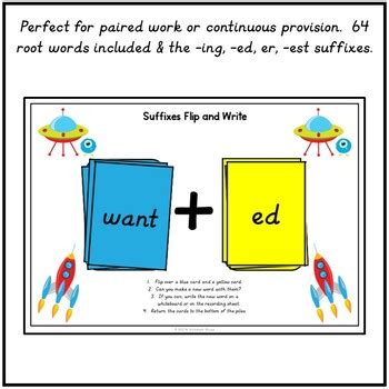 Suffix Words Activity Ing Ed Er Est By No Worksheets Allowed