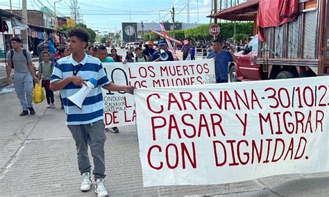 Cientos migrantes protestan en la frontera sur de México Periódico