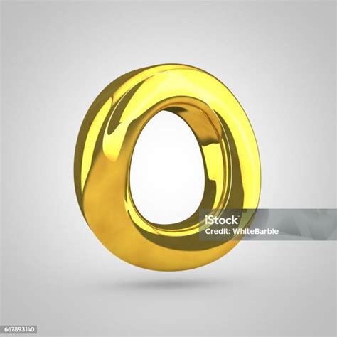골든 문자 대문자 O 흰색 배경에 고립 0명에 대한 스톡 벡터 아트 및 기타 이미지 0명 3차원 형태 금 금속 Istock