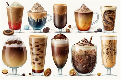 Premium Ai Image Ai Generated Illustration Set With Different Sorts