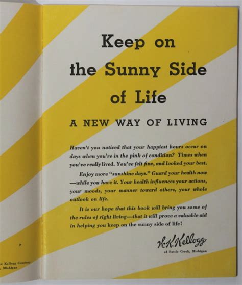 1933 Usa Kelloggs Keep On The Sunny Side Of Life Chadbourne