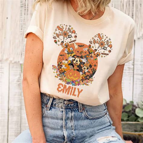 Camiseta Personalizada Disney Hallowen 2022 Mickey Para Hombre Mujer Y