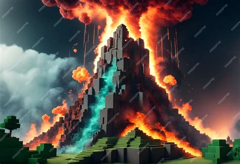 Eruption Of Minecraft World Exploding Minecraft Colorful Cubes Paint