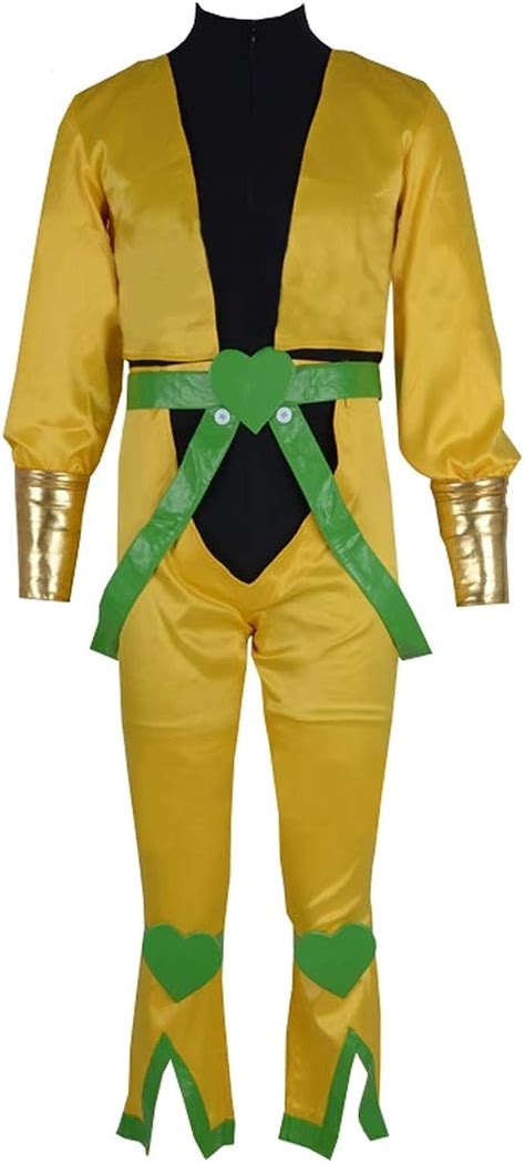 Anime Jojos Bizarre Dio Brando Gold Patent Cosplay Costume