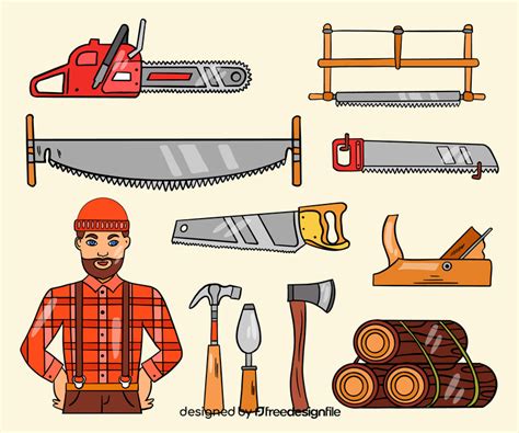 woodworking tool set vector free download