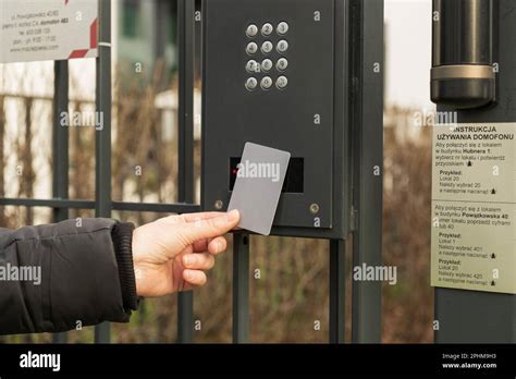 Secure Home System Electronic Key Card Intercom Keypad Using Door