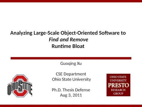 Pptx Analyzing Large Scale Object Oriented Software To Find And