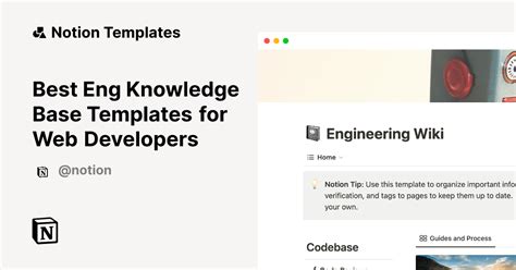Best Eng Knowledge Base Templates For Web Developers Notion Template Marketplace