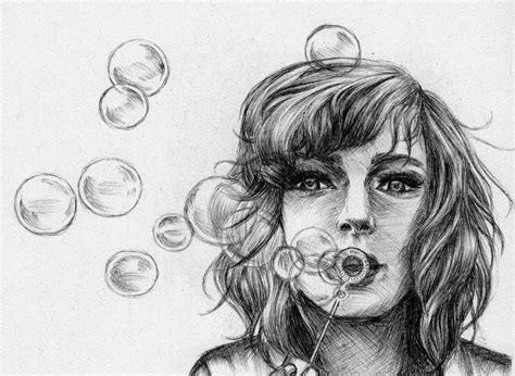 Blowing Bubbles Bubble Drawing Sketches Bubble Art