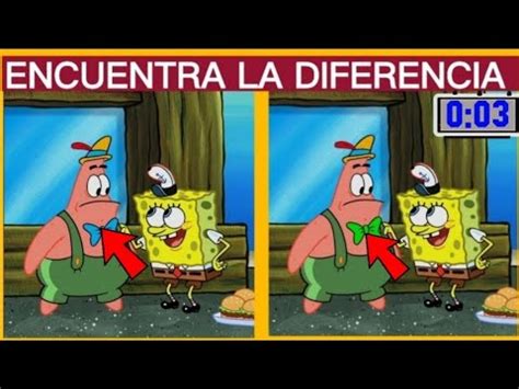 Encuentra Las Diferencias Bob Esponja Juegos Mentales YouTube