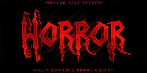 Premium Vector Red Dark Horror Vector Fully Editable Smart Object