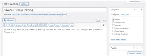 How To Add Content In Timeline Post Timeline Wordpress Plugin