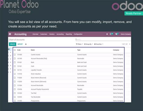 Odoo 13 Chart Of Accounts Pptx Personal Taxes Personal Finance