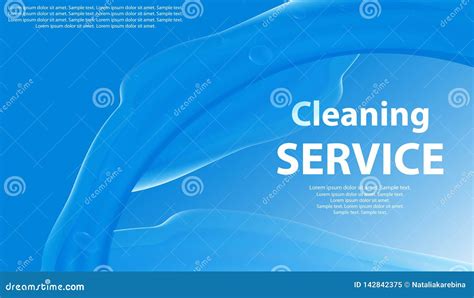 Cleaning Or Laundry Services Blue Background With A Splash Of Water