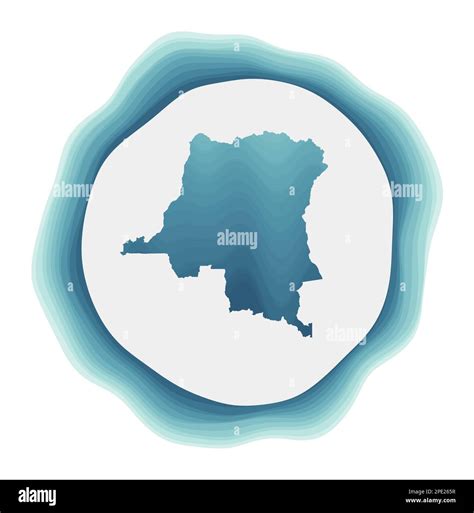Dr Congo Logo Badge Of The Country Layered Circular Sign Around Dr