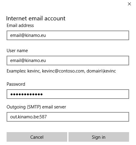 Setting Up Your E Mail Account On Windows 10 Kinamo