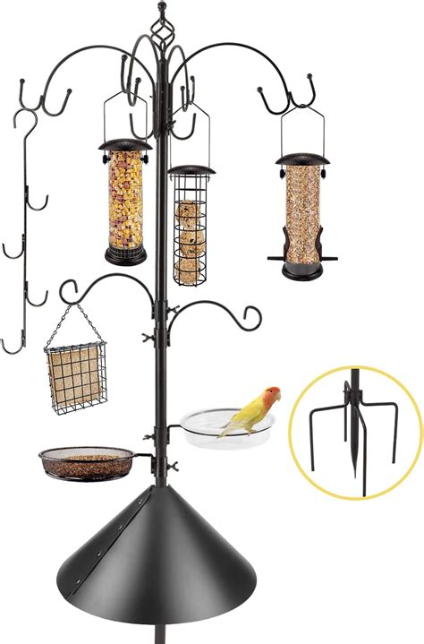 Amazon Deluxe Bird Feeding Station With 2 Bird Feeders Included For Outside Multi Feeder
