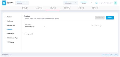 Rewrites Nitrogen Dashboard Documentation