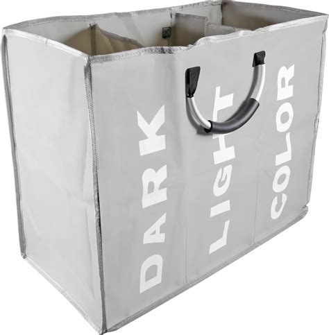 Amazon Com D FLIFE L Foldable Laundry Basket With Handle Divided Laundry Hamper Sections