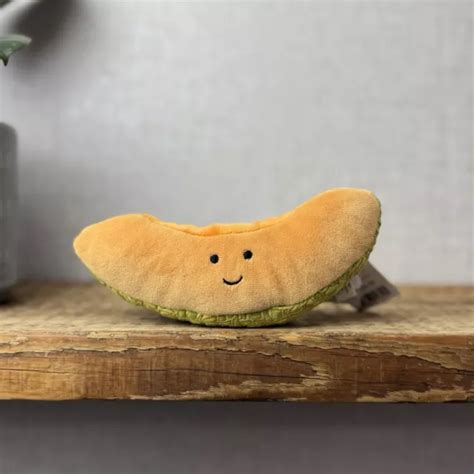 Jellycat Fabulous Fruit Melon Melon Slice Plush Beanie Food Play Retired 6 £35 00 Picclick Uk