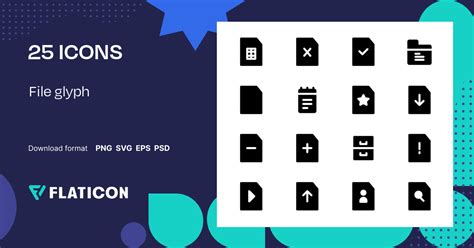 File Glyph Icon Pack 25 Svg Icons