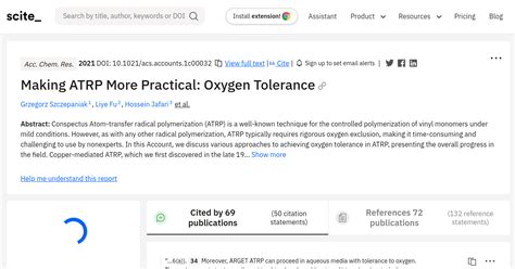 Making Atrp More Practical Oxygen Tolerance Scite Report