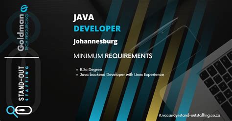 Goldmantech Stand Out Staffing On Linkedin Looking For A Java Developer With Linux Experience