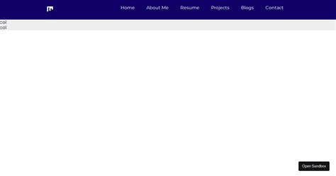 portfolio with react codesandbox