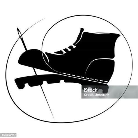 Symbole De Chaussure Et Daiguille Et De Fil Pour Un Cordonnier Vecteurs