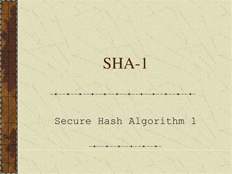 Ppt Sha 1 Powerpoint Presentation Free Download Id890120